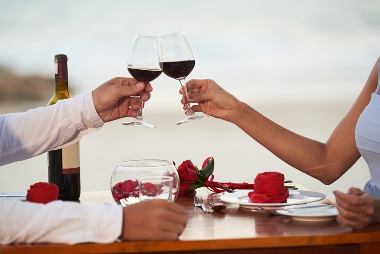 Valentinstag: Dinner der Liebe mit gutem Wein